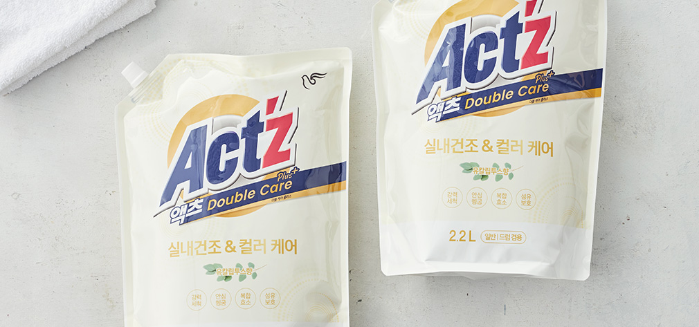 [액츠] Act'z 더블케어 플러스 세탁세제 2.2L 리필팩 2종 (택1) - 마켓컬리