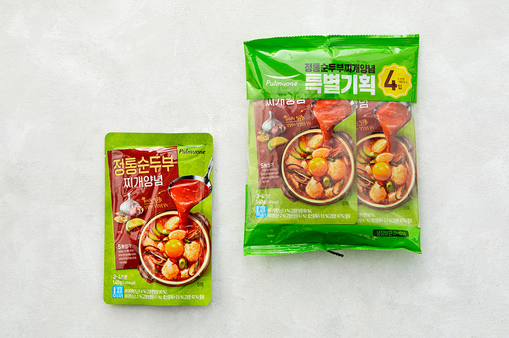 [풀무원] 정통순두부찌개양념 140g 4개입 마켓컬리